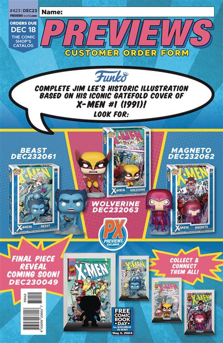 Previews #425 February 2024 Customer Order Form Extras (Net) - Discount ...