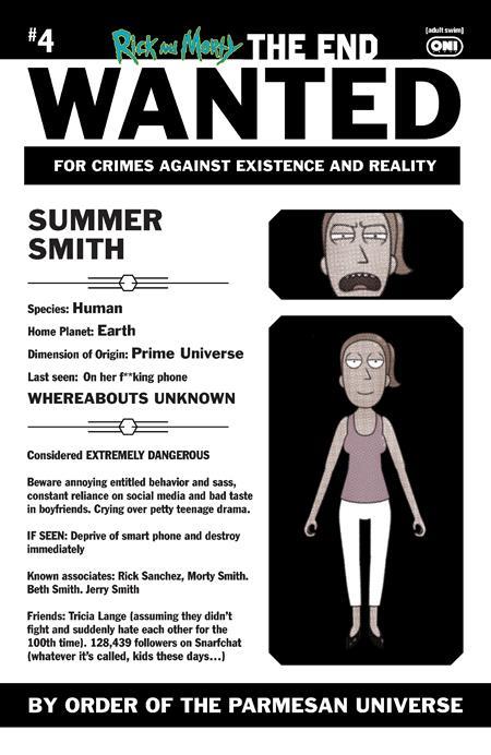 Rick And Morty The End #4 (of 6) Cvr C Inc 1:10 Phil Murphy Most Wanted ...
