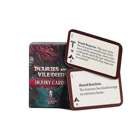 Injuries & Vile Deeds Pc Injury Reference Cards - Discount Comic Book ...